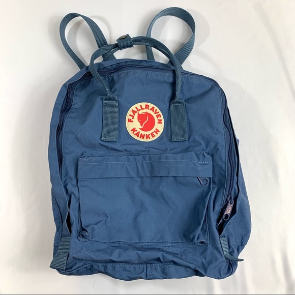 Fjallraven | Bags | Fjallraven Kanken Blue Adjustable Backpack In Blue ...